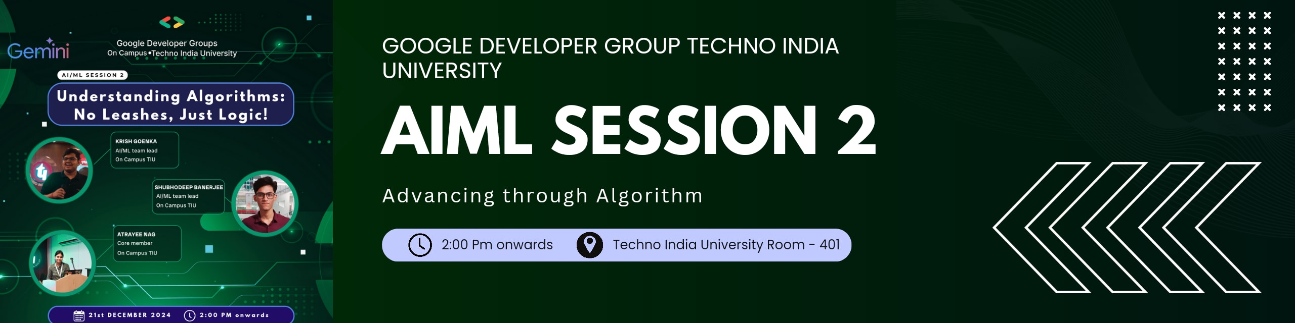 See 🤖 AIML Session 2: Advancing Through Algorithms 🚀📚 at Google Developer Groups GDG on Campus ...